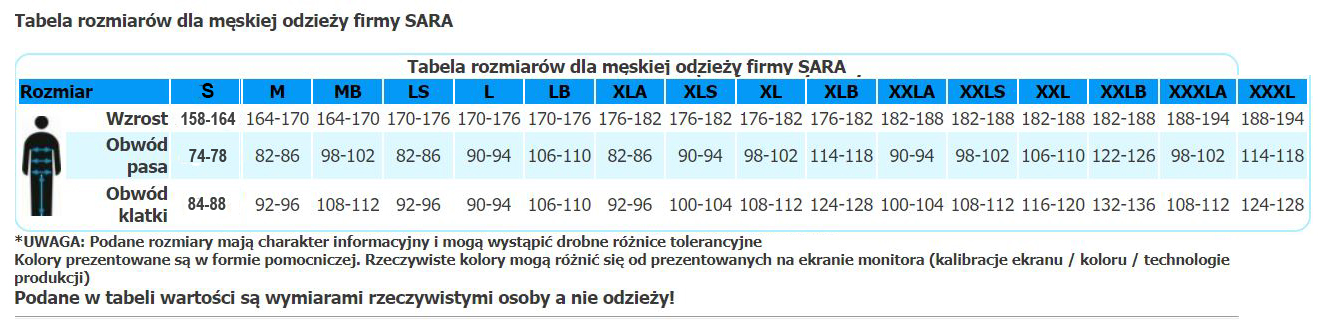 Spodnie do pasa męskie robocze KING firmy Sara - Spodnie do pasa ...